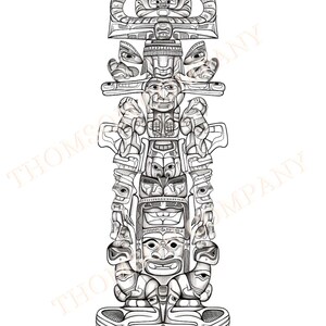 10 Intricate Native American Totem Pole Coloring Pages to De-stress and ...