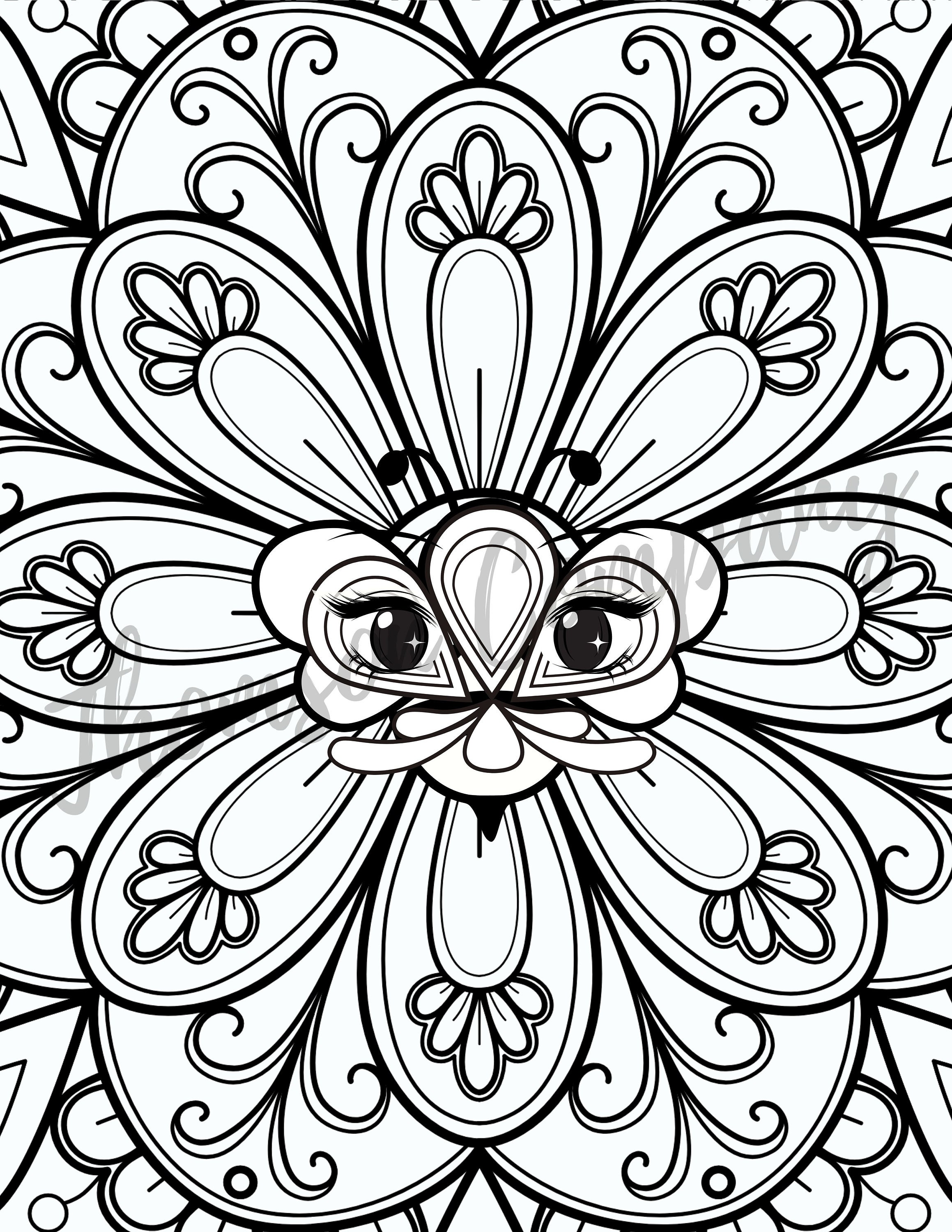 6 Mystical Creature Fantasy Coloring Page Book, Adults + Kids- Instant ...
