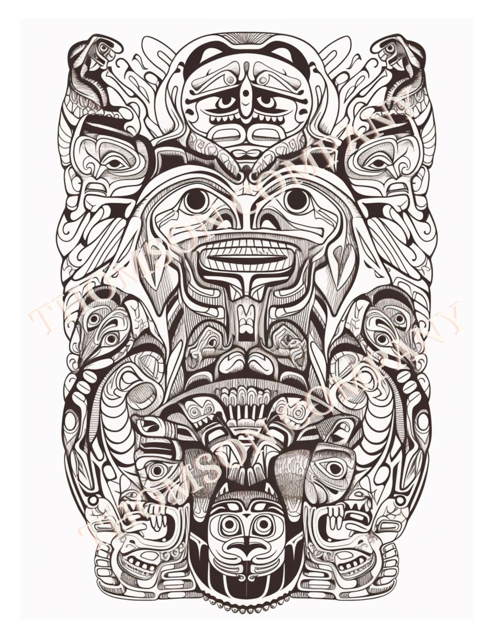 10 Intricate Native American Totem Pole Coloring Pages to De-stress and ...