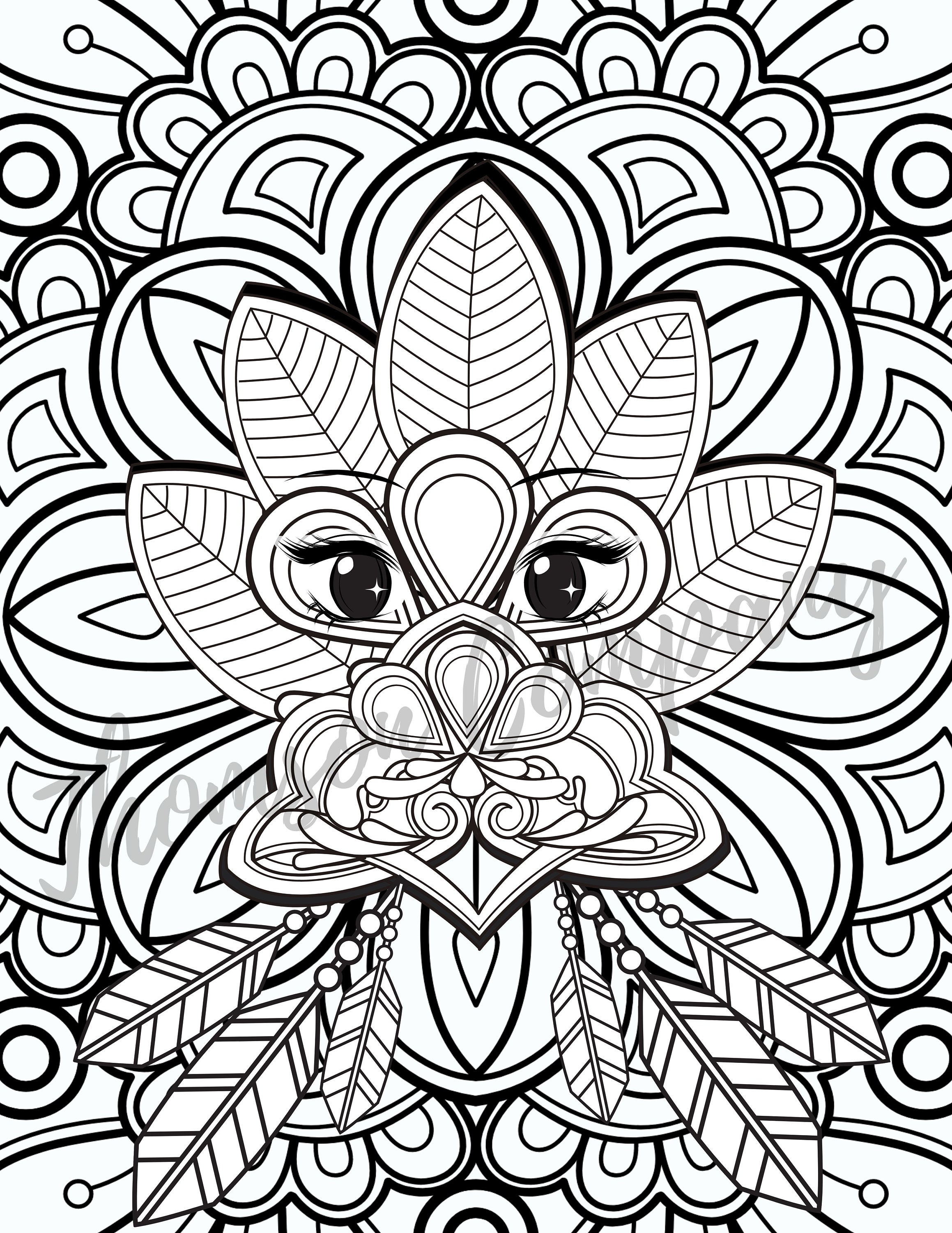 6 Mystical Creature Fantasy Coloring Page Book, Adults + Kids- Instant ...