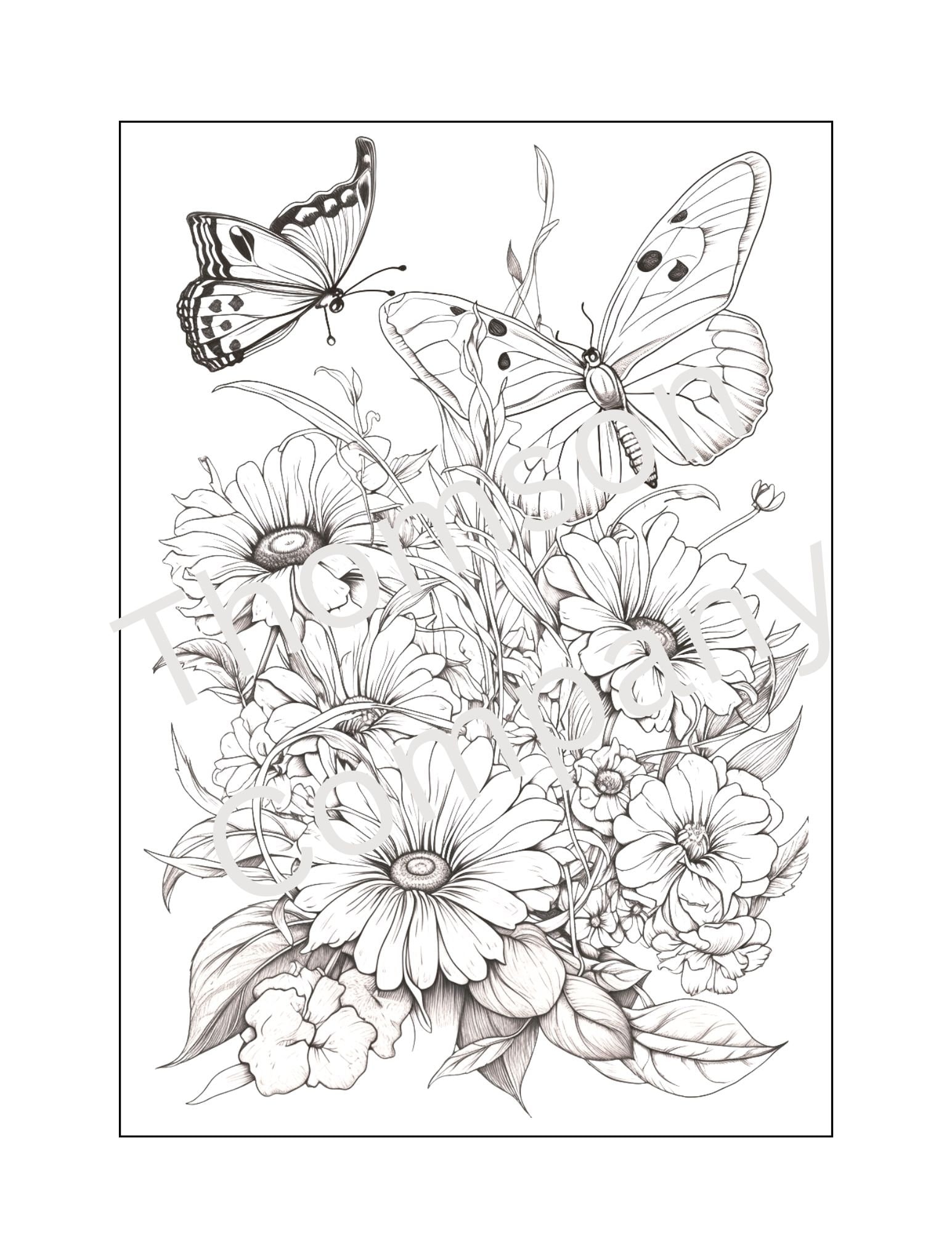 7 Plants Adult Coloring Pages Printable PDF Coloring Book Page (AI ...