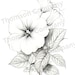 15 Grayscale Flower Coloring, Flower Coloring Pages Printable PDF ...