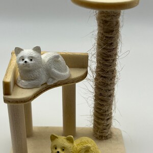 Miniature Cat Tower / Mini Trinkets / Tiny Things / Dollhouse Items - Etsy