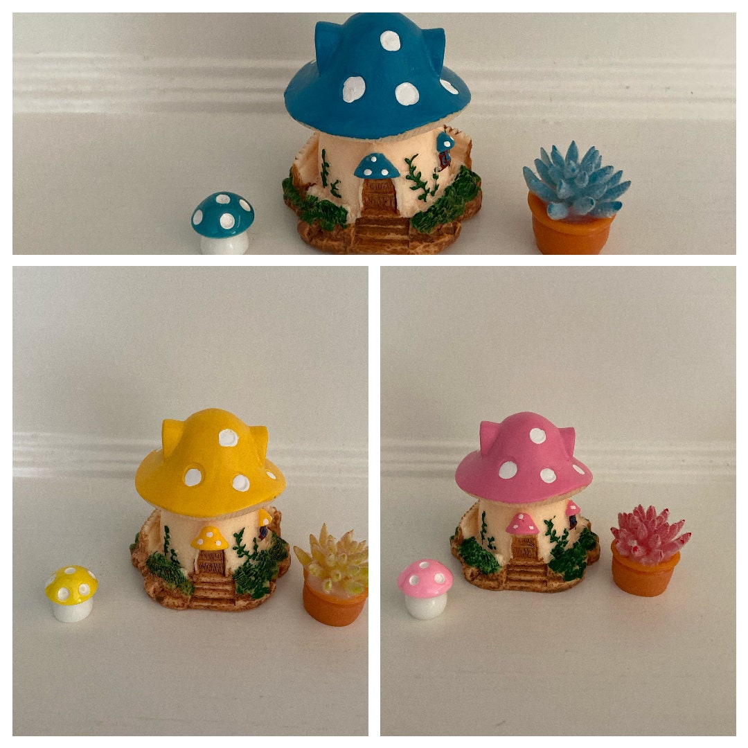 Fairy Garden Set Mushroom House Mushroom Craft Items - Etsy