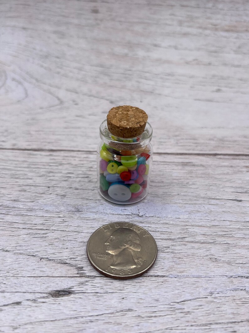 Crowcore/ Mini Jar of Buttons / Tiny Things - Etsy