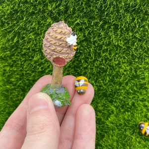 Miniature Beehive Mini Bees Fairy Garden Accessories - Etsy
