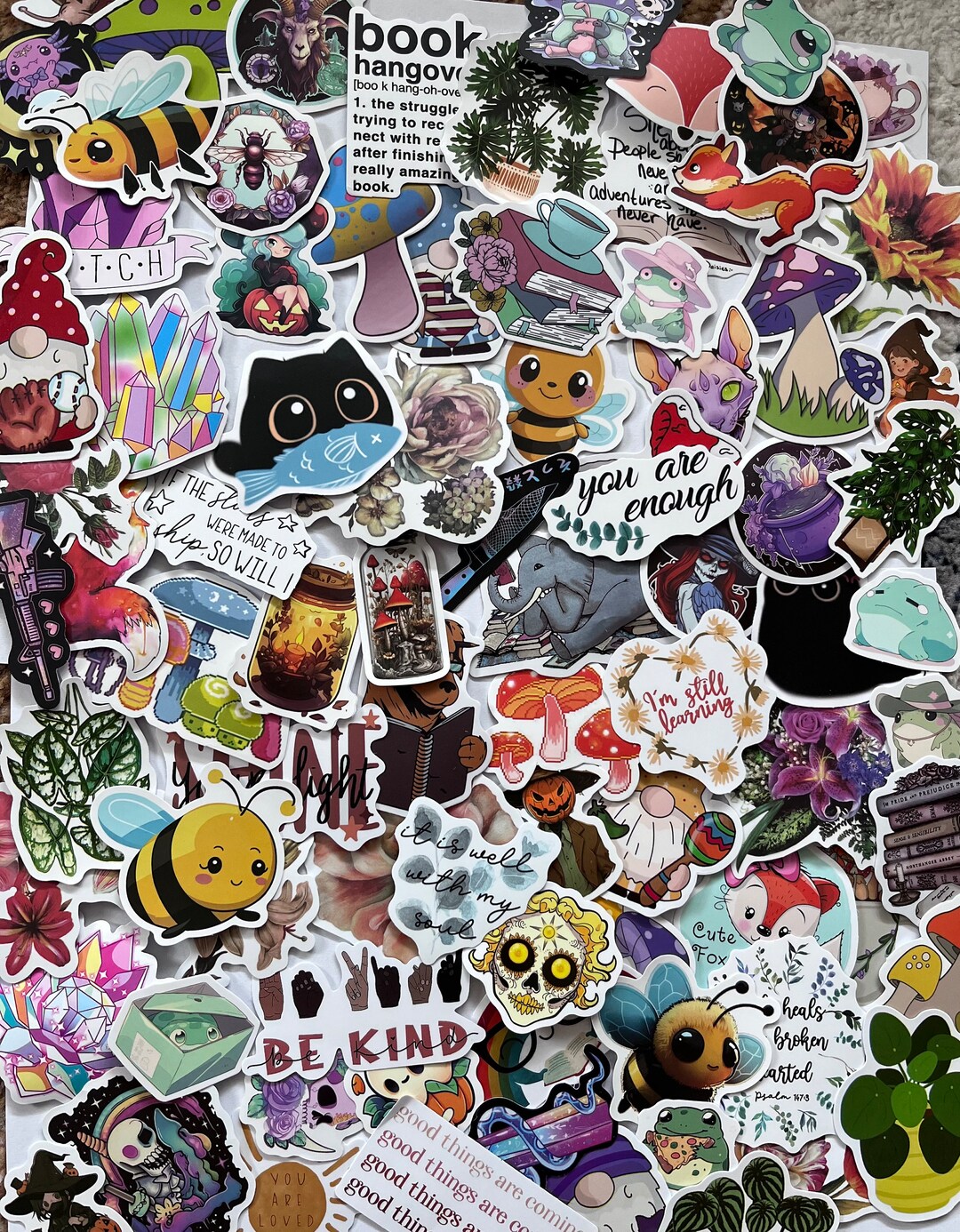 100 Piece Random Sticker Grab Bag / Bookish Stickers / Animal Stickers ...