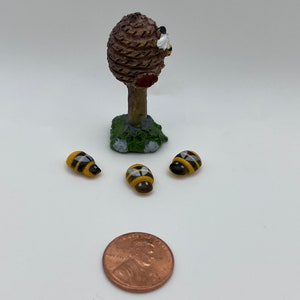 Miniature Beehive Mini Bees Fairy Garden Accessories - Etsy