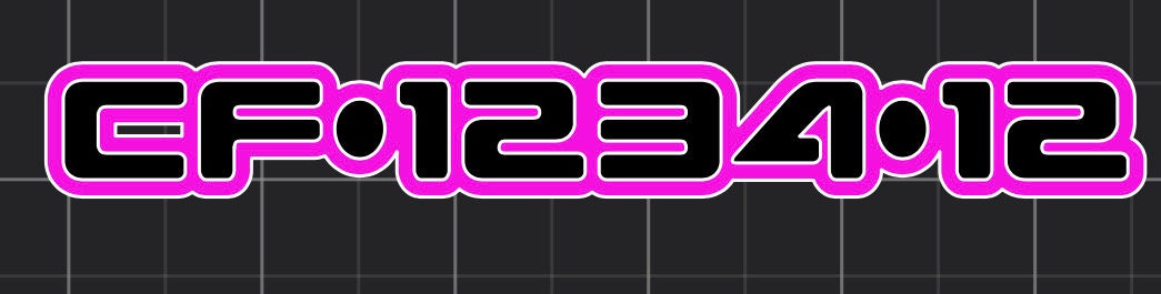 Custom Sea Doo Font Jet Ski Registration / CF Number Decal (set of 2 ...