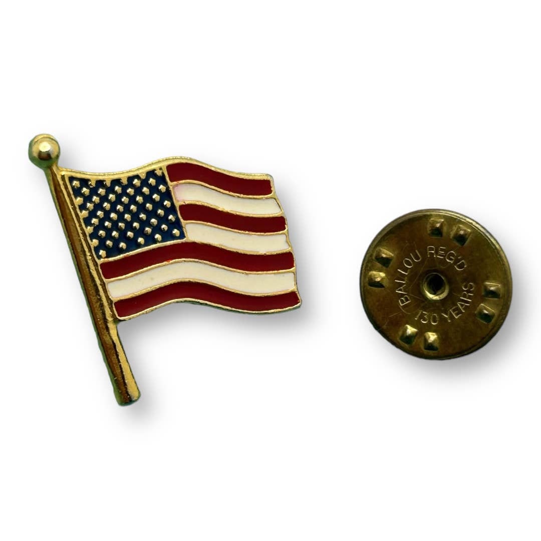 Vintage Ballou Reg’d Regiment American Flag Enamel Lapel Pin 130 Years ...