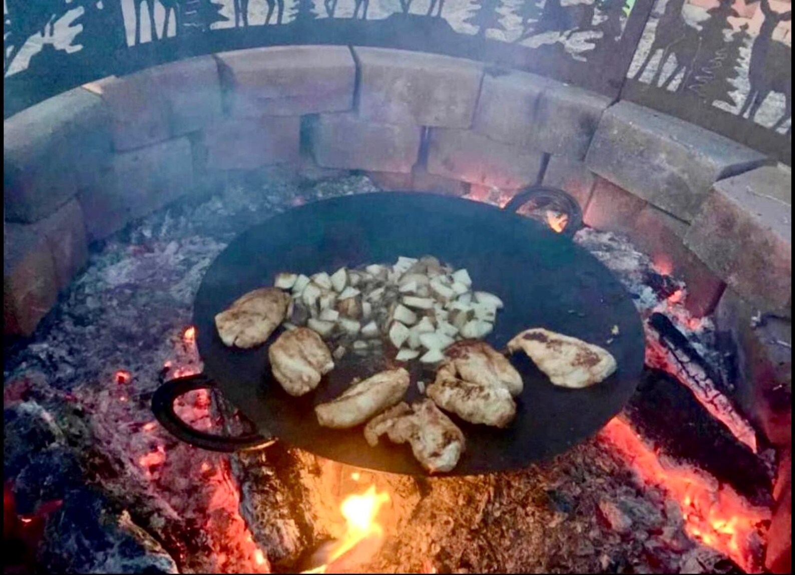 Cowboy Cooker, Campfire Pan, Campfire Wok, Camping Cookware, Outdoor ...