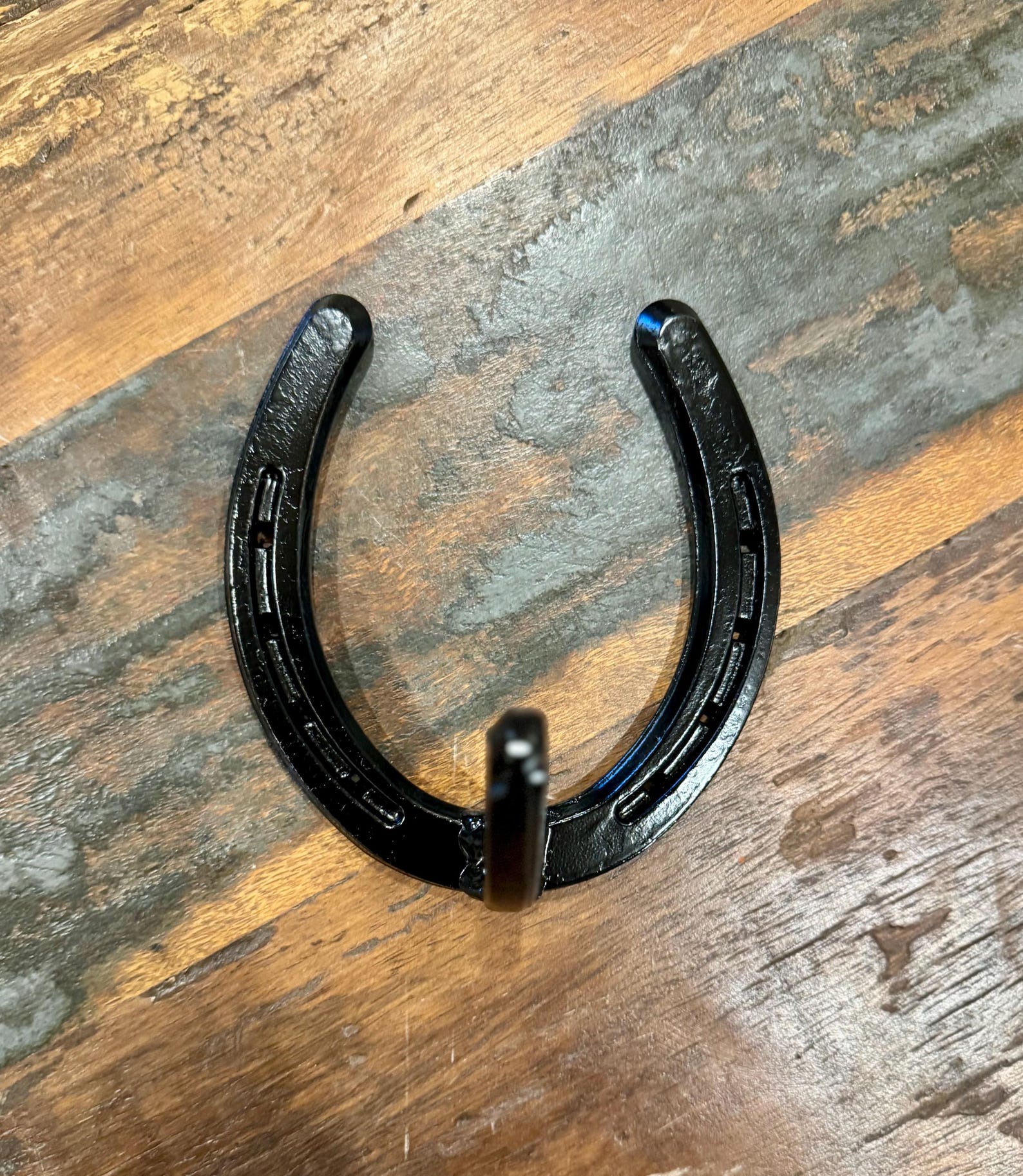 Handmade Horseshoe Hook, Rustic Wall-mount Hook, Coat Rack, Hat Hanger ...