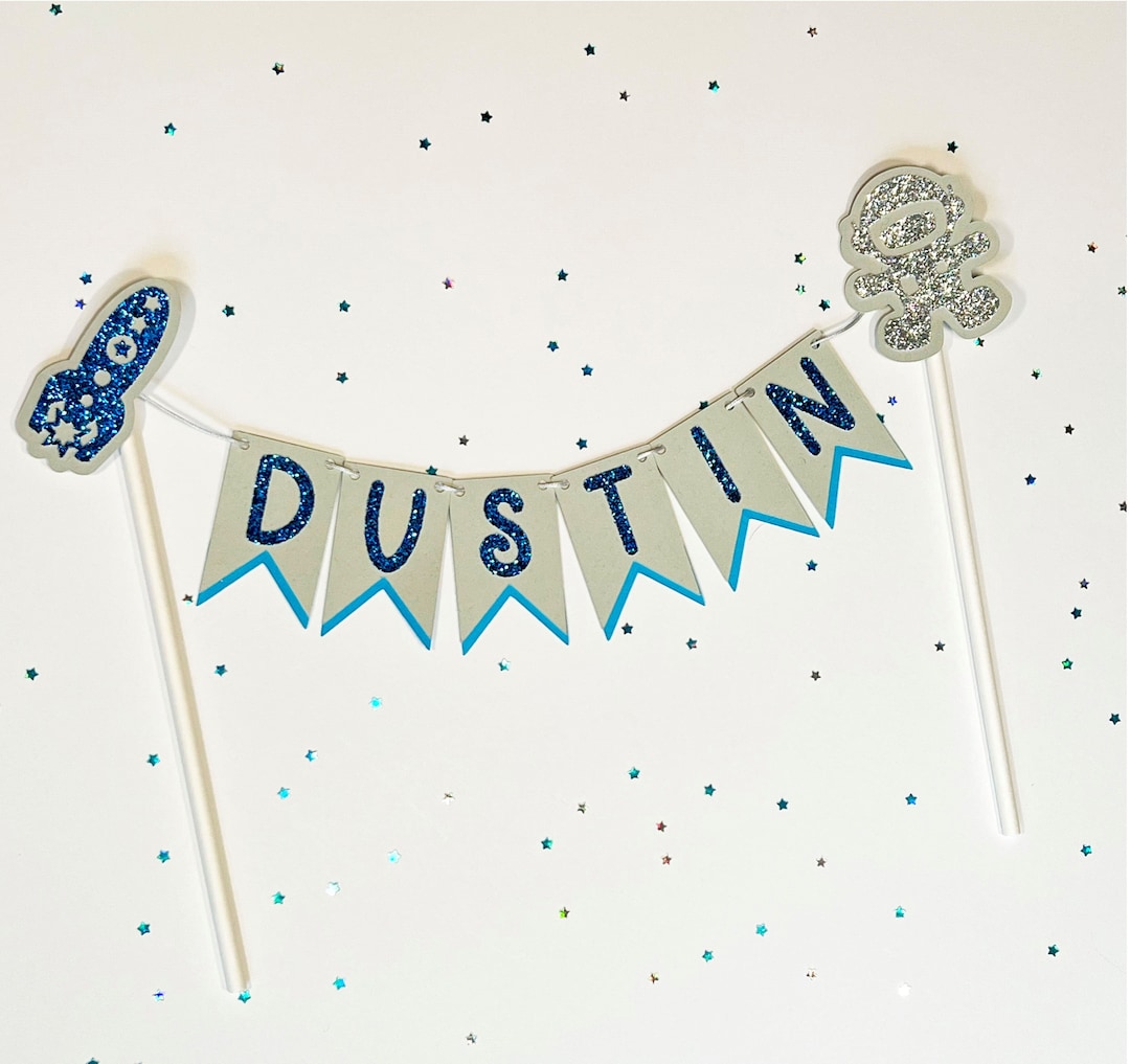 Galactic Celestial Name Banner Cake Topper - Out of This World - Space ...