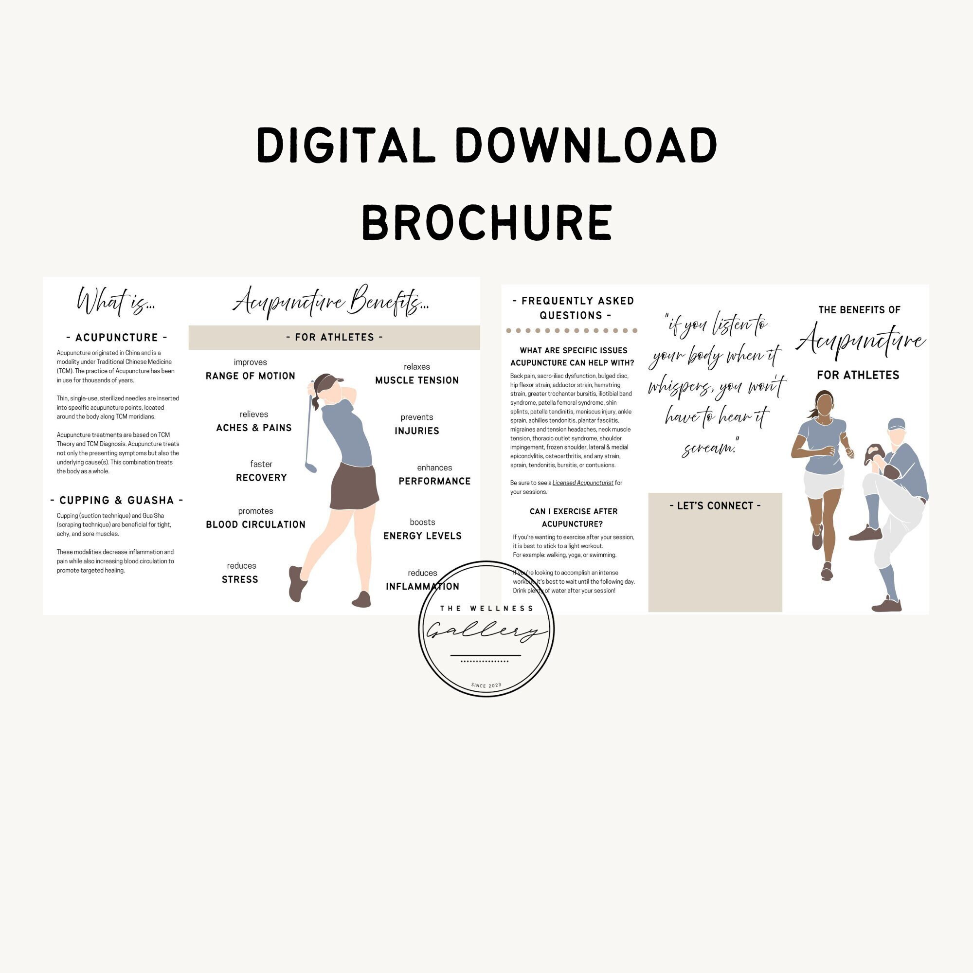 ATHLETE Acupuncture Benefits Brochure - Etsy