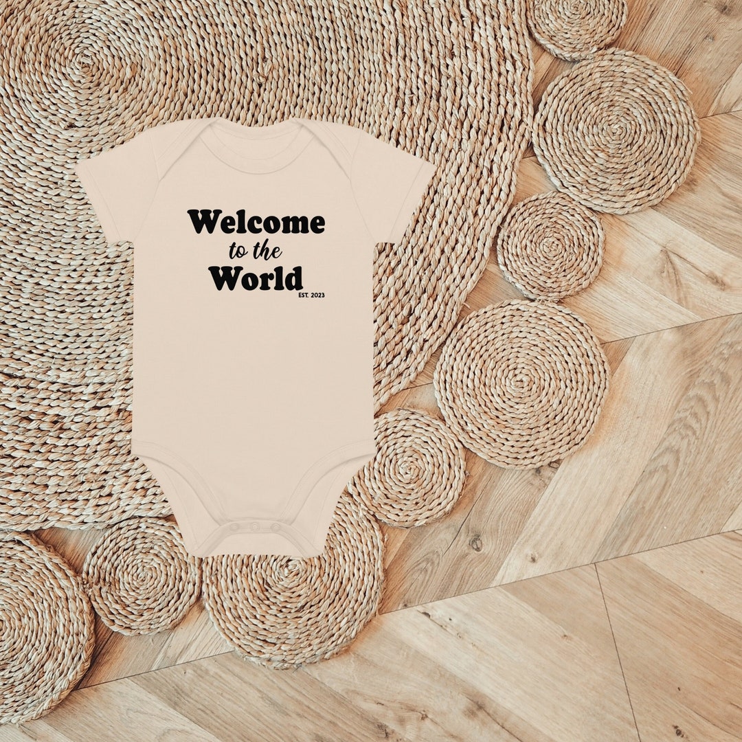 Est. 2023, Welcome to the World : Organic Cotton Baby Onesie - Etsy