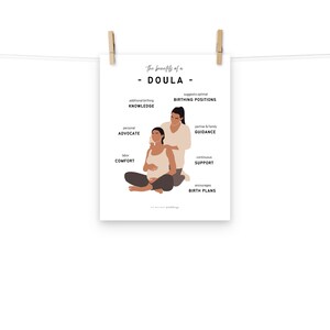 The Benefits of a Doula Poster - Etsy