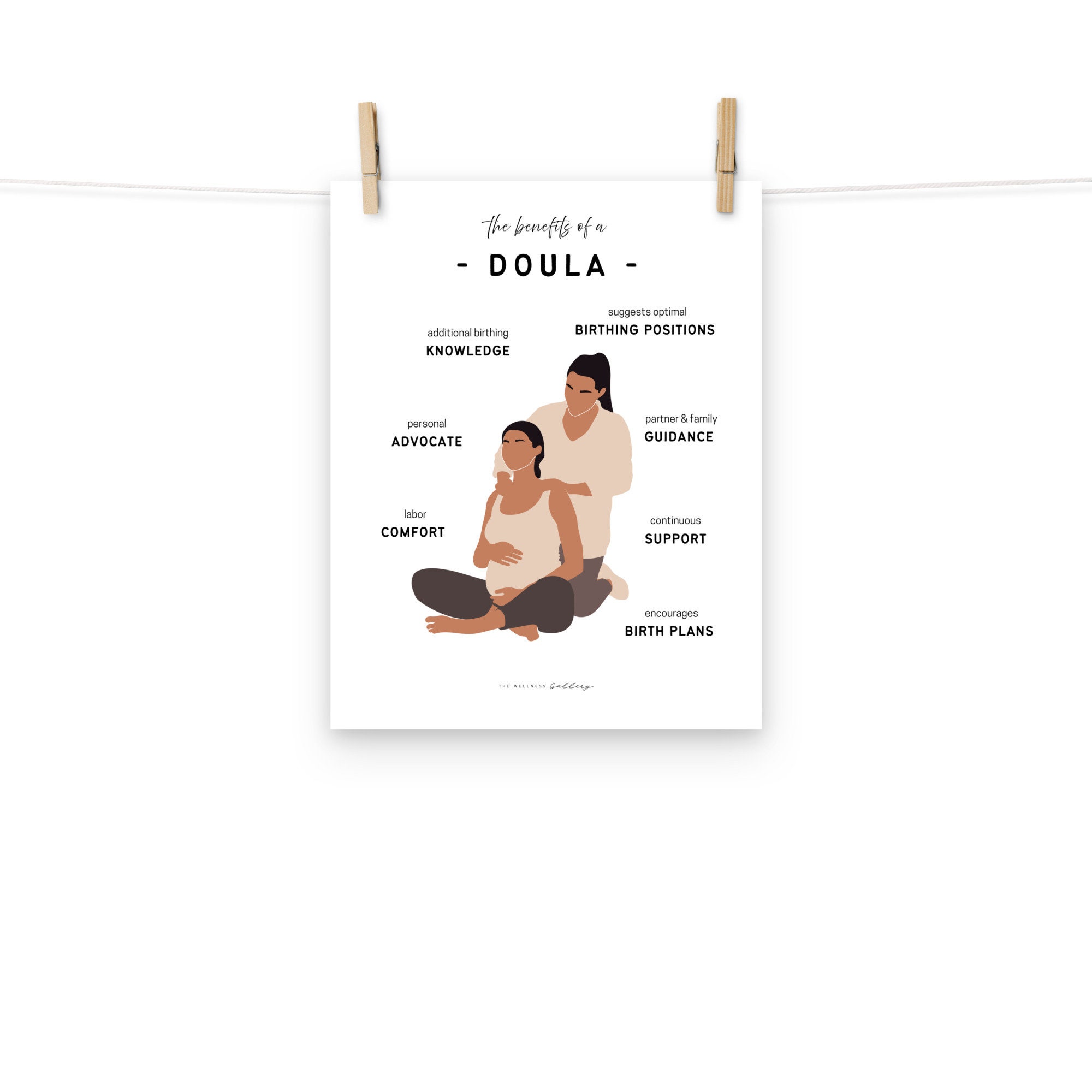 The Benefits of a Doula Poster - Etsy