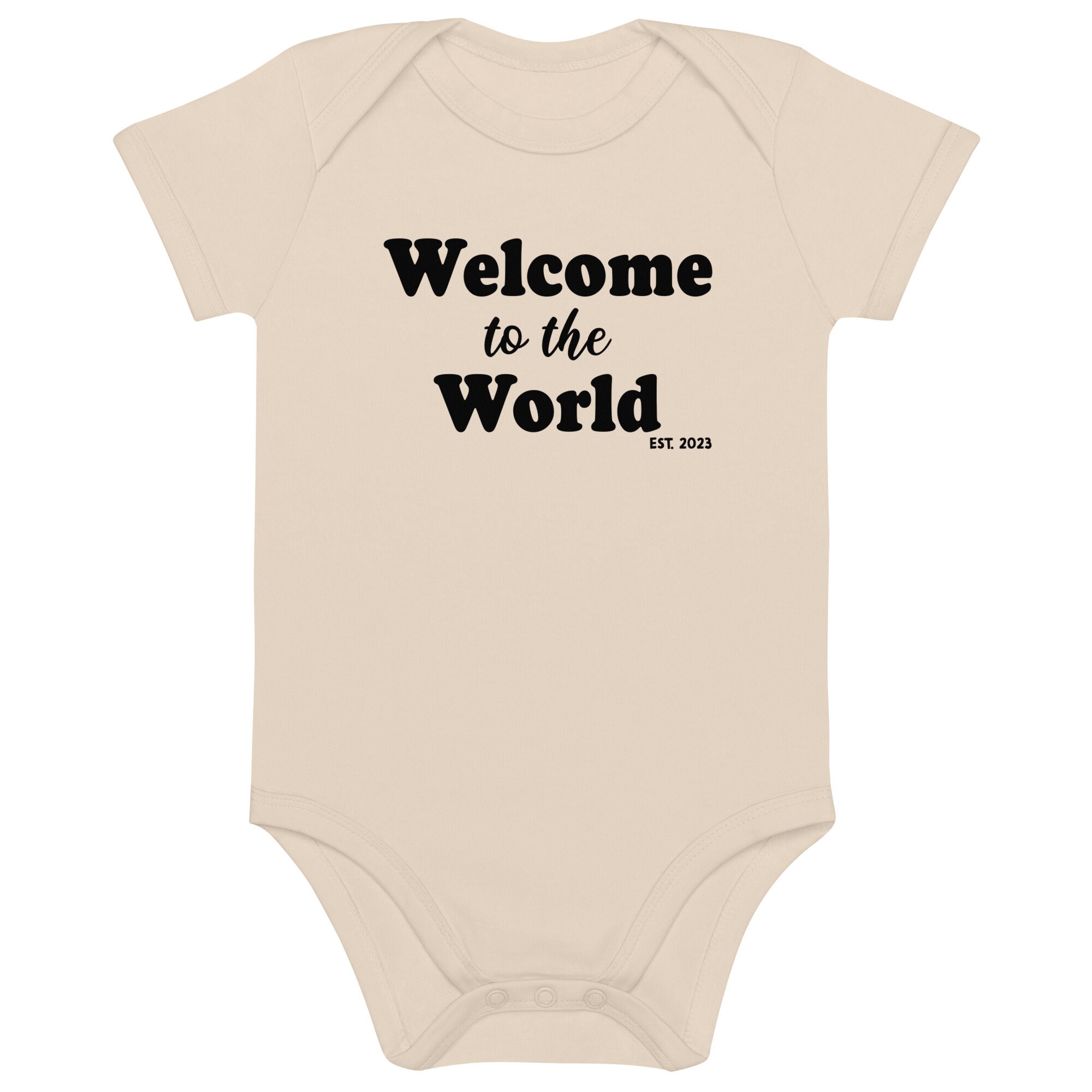 Est. 2023, Welcome to the World : Organic Cotton Baby Onesie - Etsy