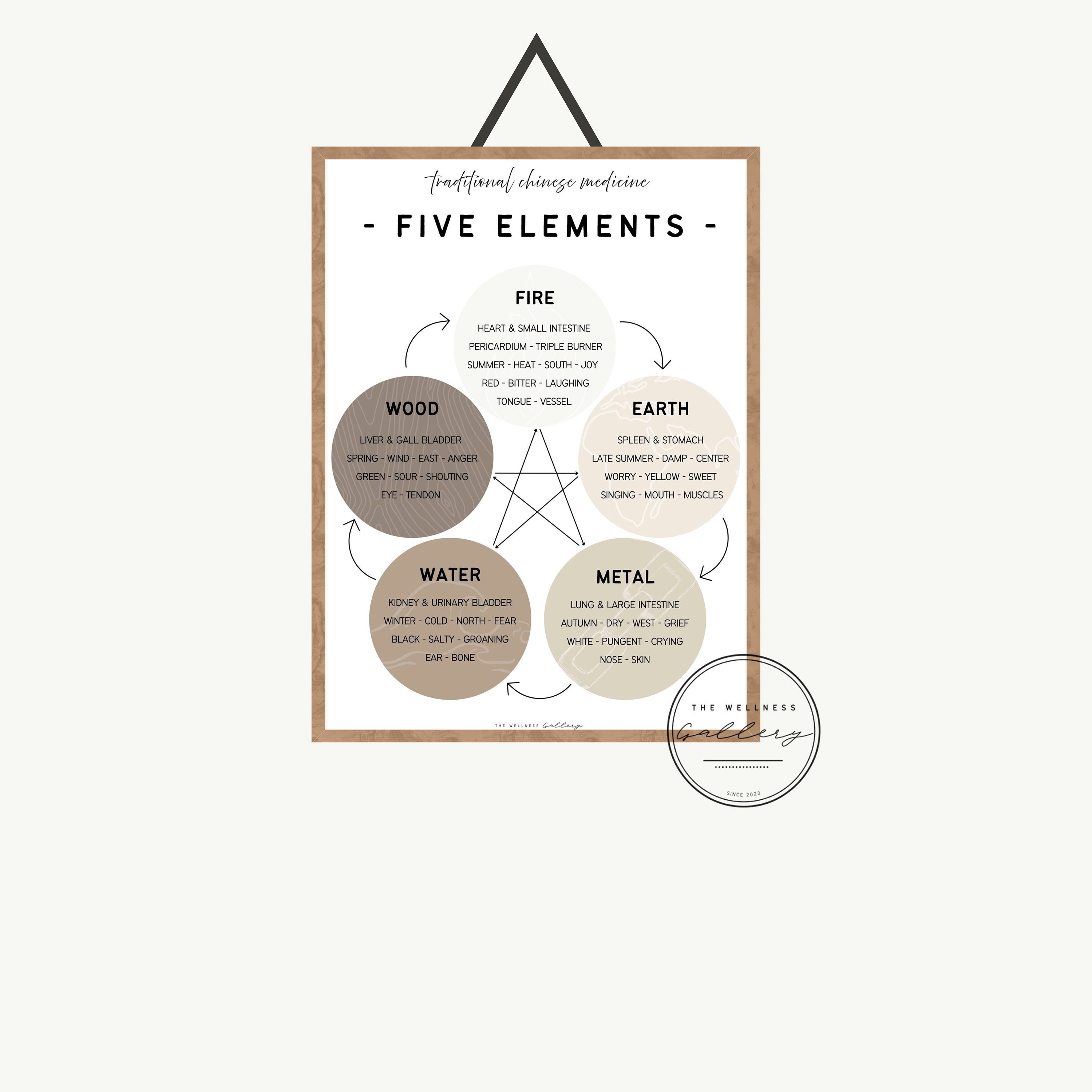 TCM Five Element Poster, Acupuncture Poster - Etsy