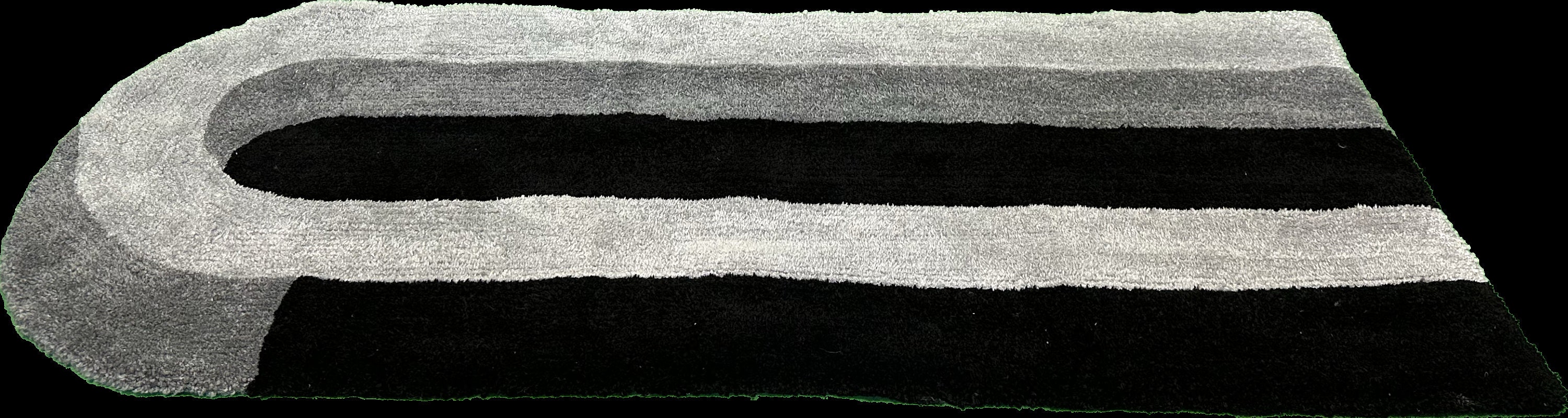 Roman Arch Aqueduct Inspired Rug, Black. 52"x24" (4'4"x2'). Modern ...