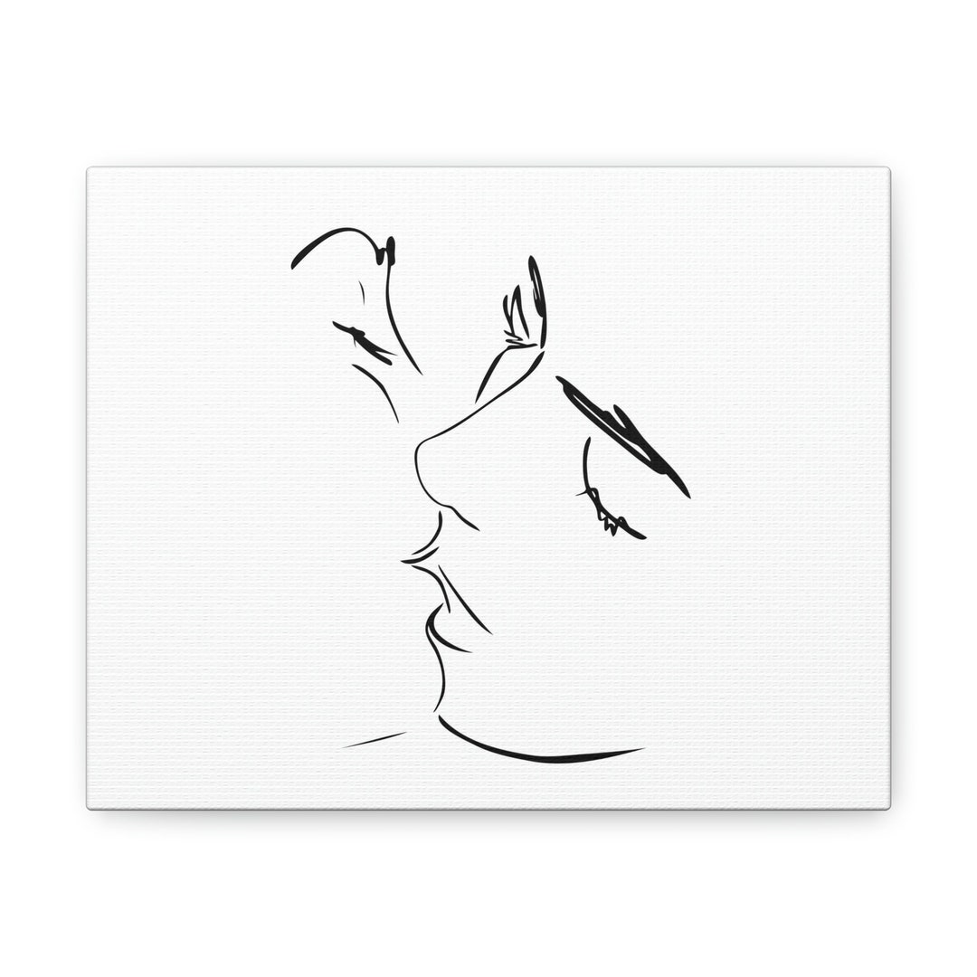 Canvas Minimalist Sensual Art Touching Lips - Etsy