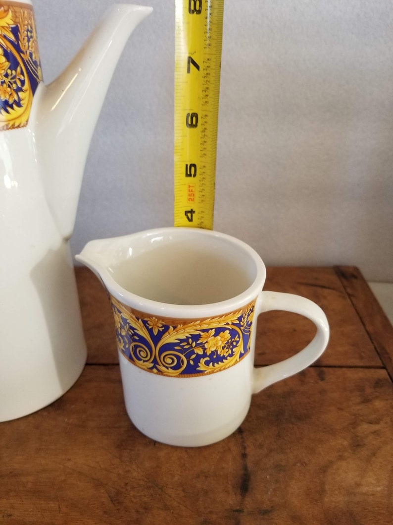 Lynns Valetta Blue Fine China Carafe and Creamer Set Gift - Etsy