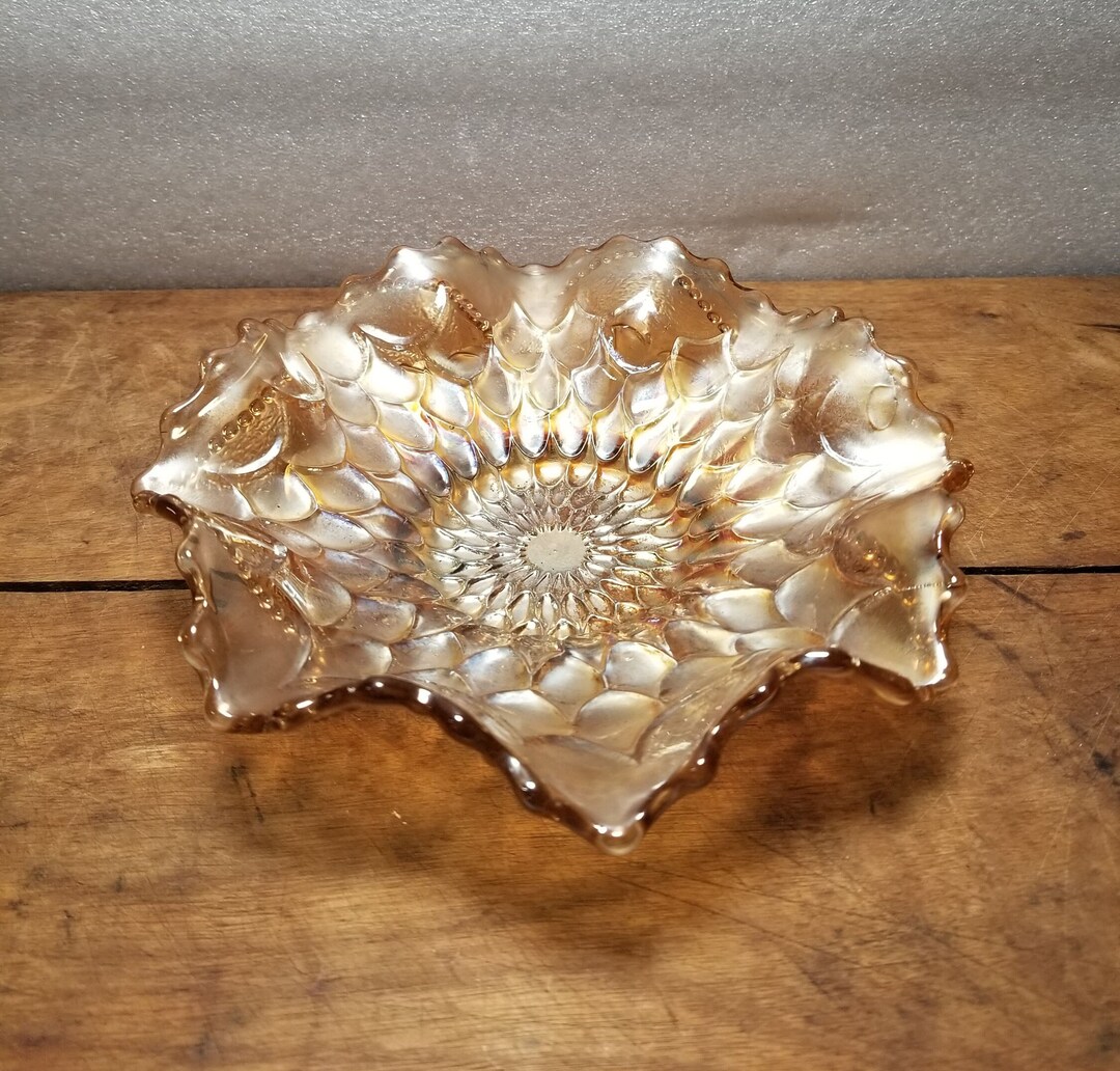 Dugan Fish Scale and Beads Marigold Ruffled Saw Tooth Edge - Etsy