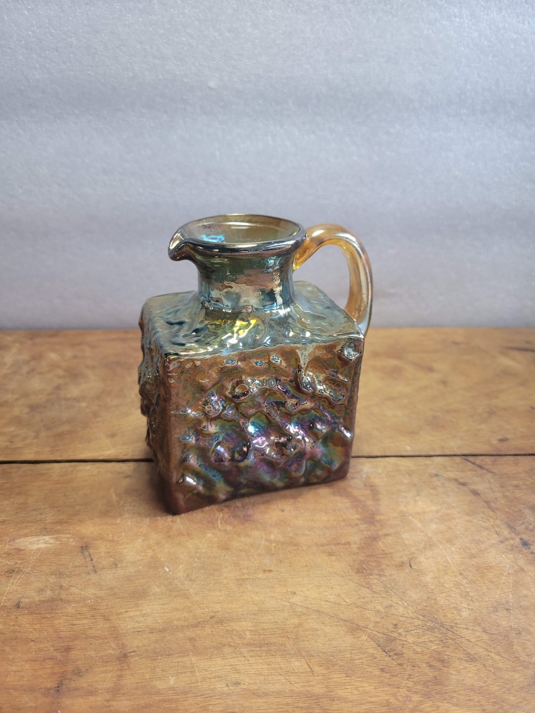 Pilgrim Glass Nugget Carnival Glass Jug Gift Vintage - Etsy