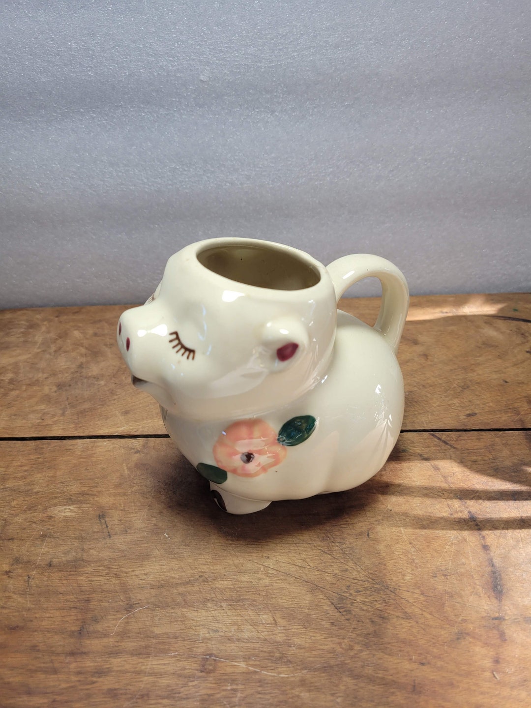 Shawnee Smiley Pig Floral Creamer Pitcher Present Vintage Collection ...