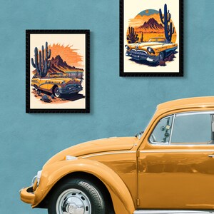 Custom Digital AI Art - Vintage Car Painting for Home Decor, Printable ...