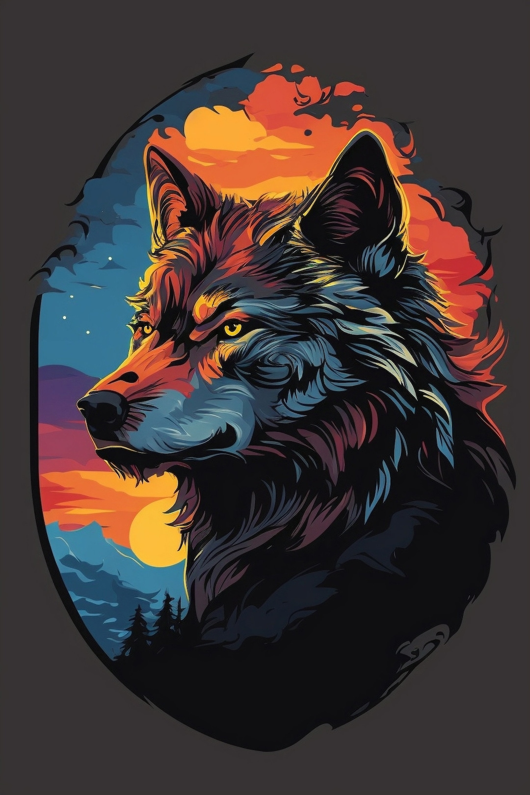 High Resolution Wolf Head PNG 6000x9000 Pixels Vector Art for Prints ...