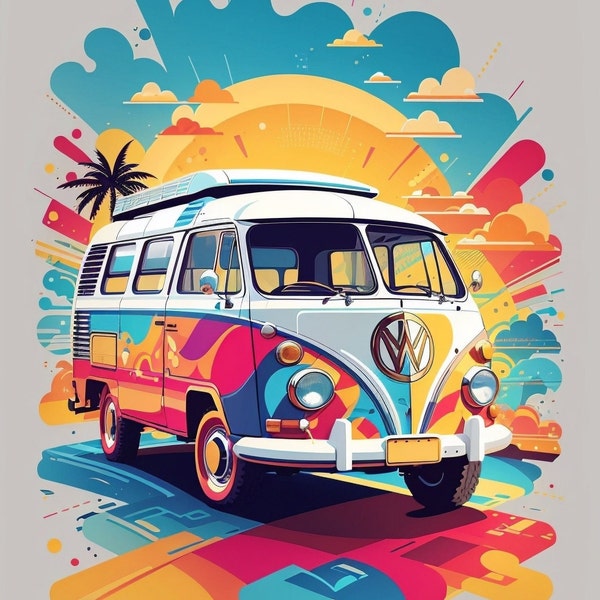 Vw Van Art - Etsy