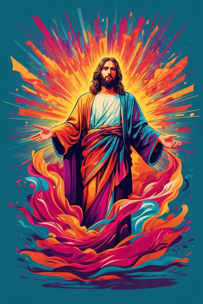 Transcendence Through Art: Ai Generated Jesus Illustration ...
