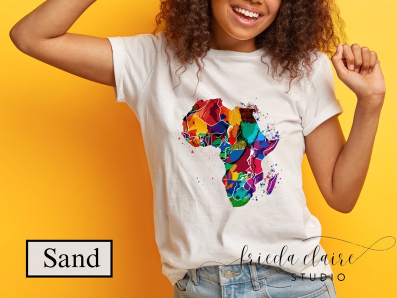 Multi Colour Africa Shirt, Map of Africa, African Shirt , African ...