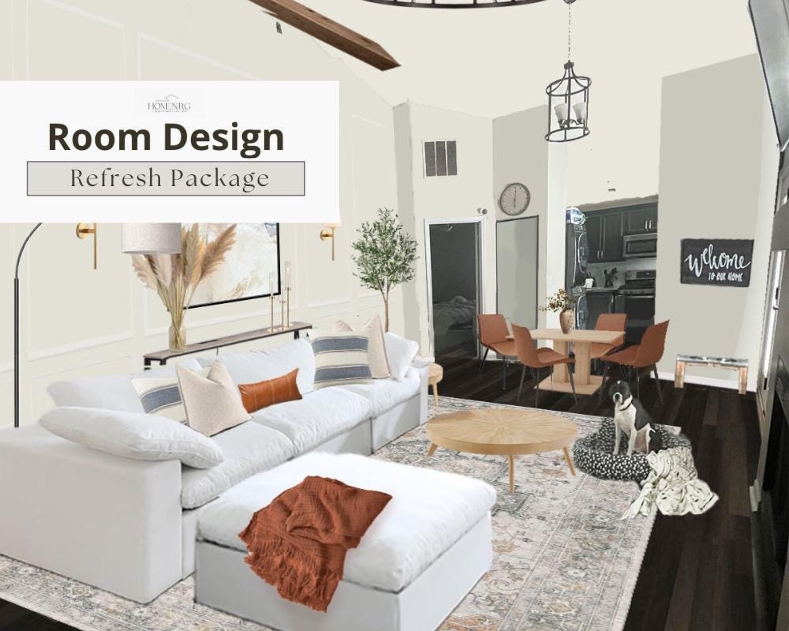 Virtual Room Design: Refresh Package | Custom E-design | Living, Dining ...
