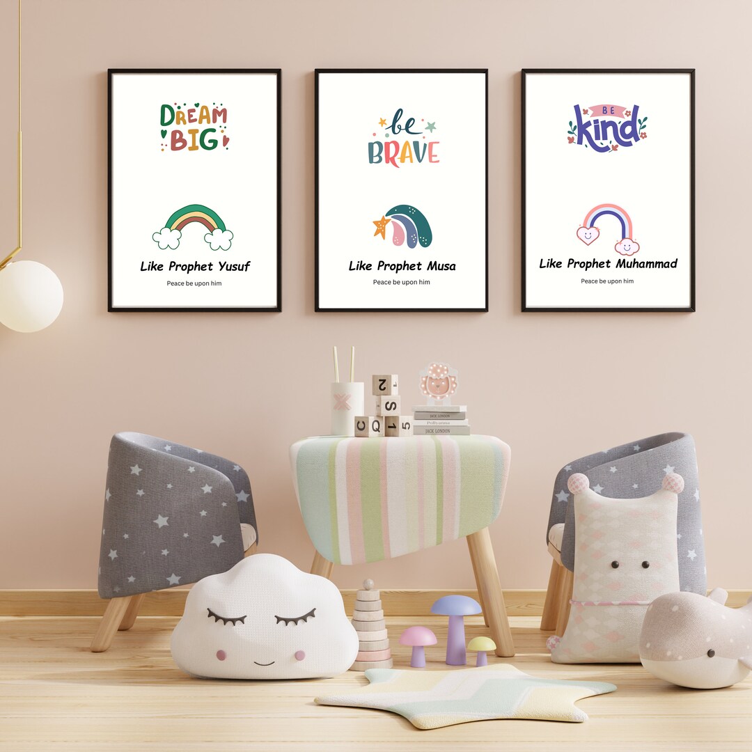 Printable Islamic Prophet Model Posters for Kids pack of 3 - Etsy