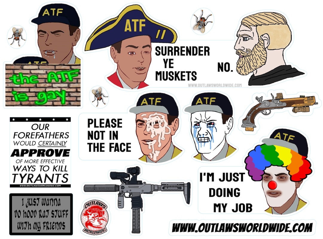 BIG ASS ATF Sticker Sheet (14 Stickers!) - Etsy