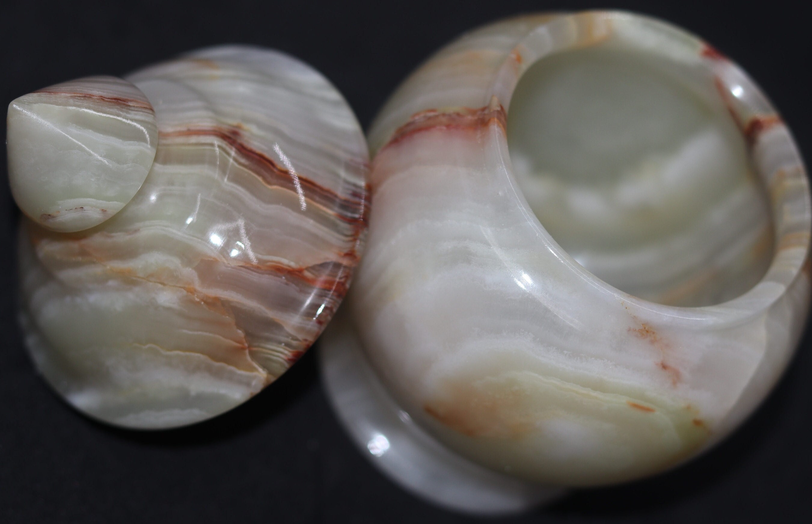 White Onyx Conical Candy Jar With Lid, Diameter 3 & Height 5 - Etsy