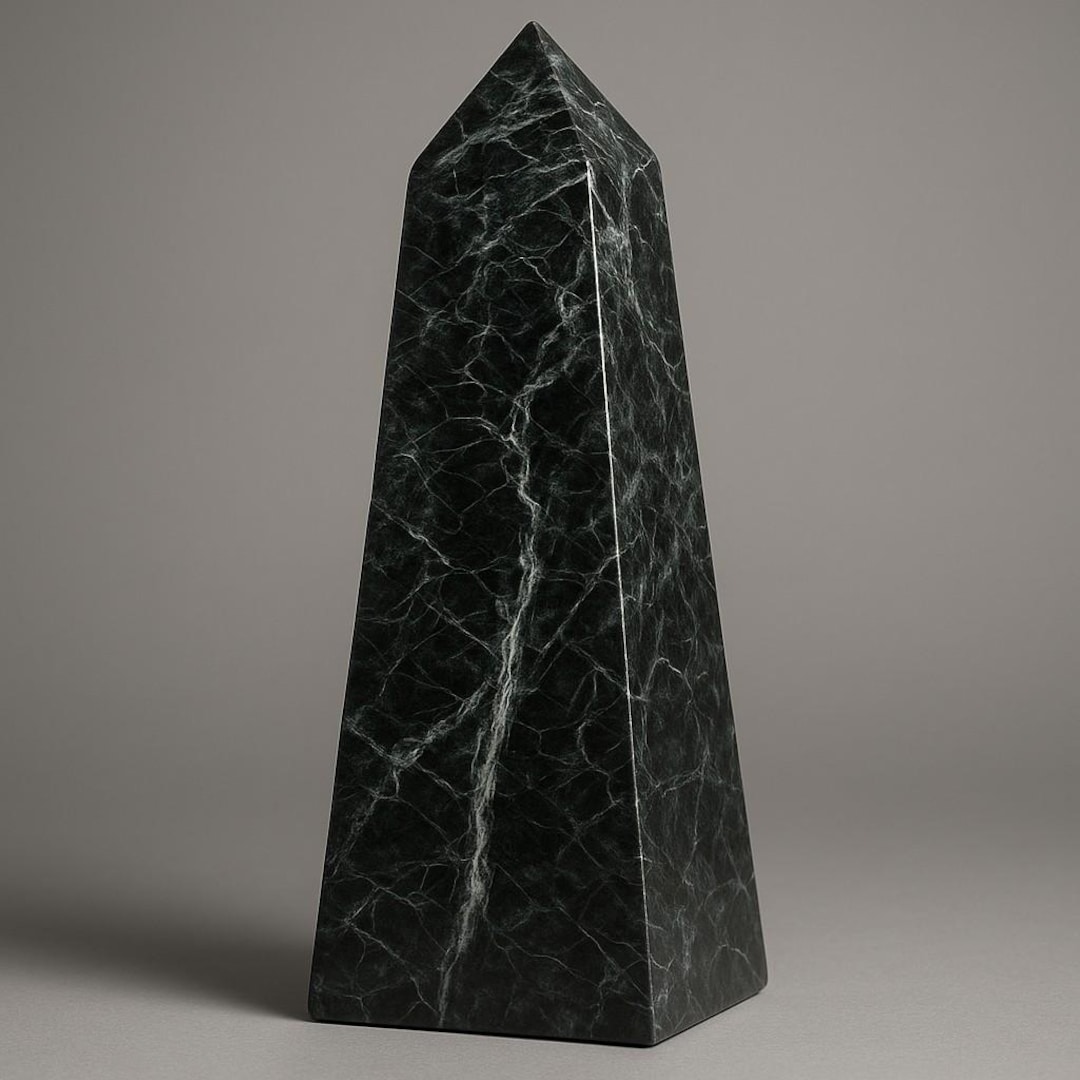 Black Zebra Marble Obelisk Tower: Polished Stone Decor (h=6" L=2") - Etsy