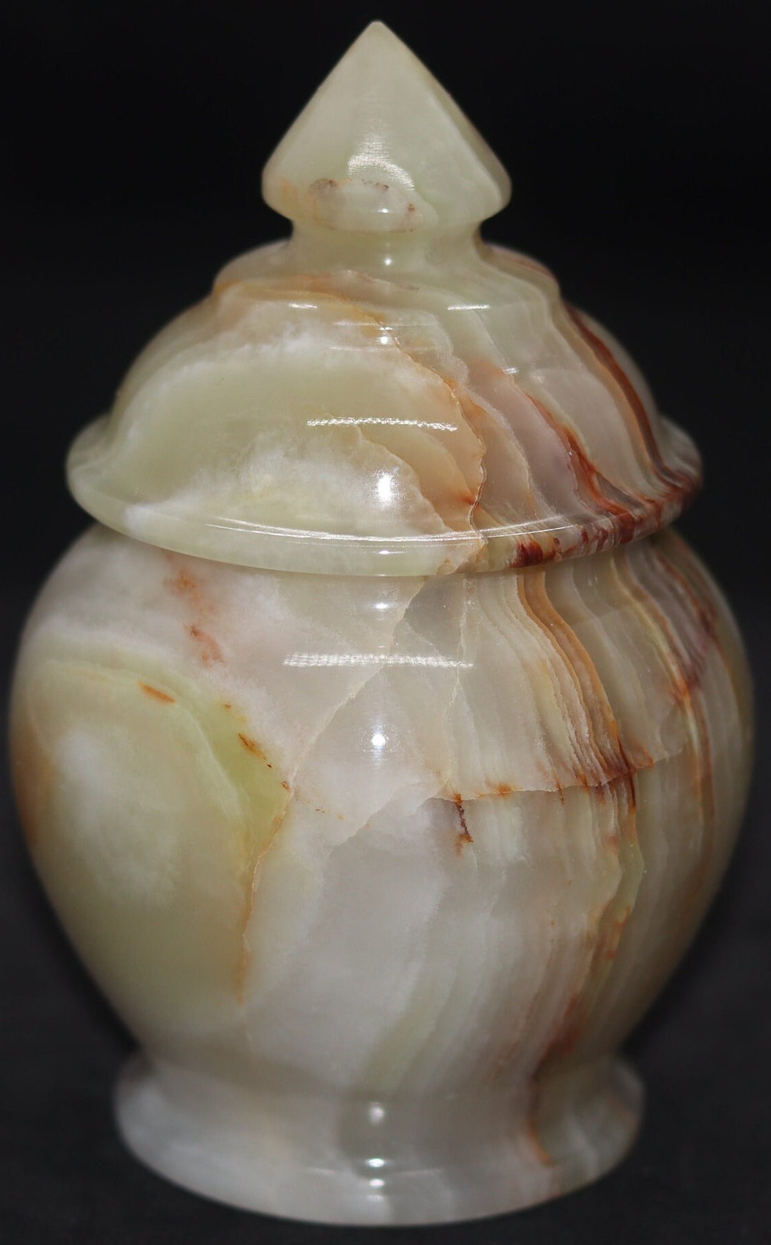 White Onyx Conical Candy Jar With Lid, Diameter 3 & Height 5 - Etsy