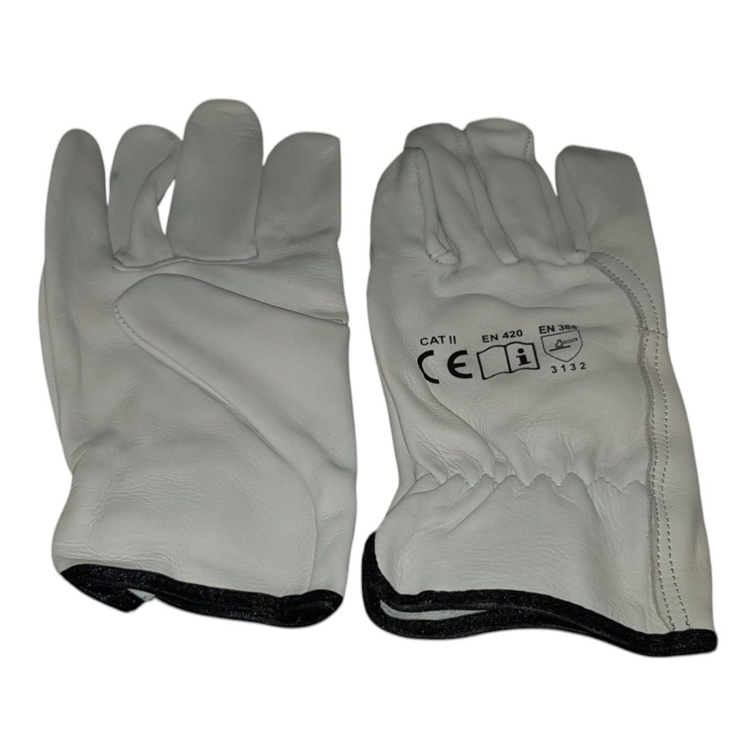 Cow Grain Leather Work Gloves - Grey Rigger Gloves, 6 Pairs - Etsy