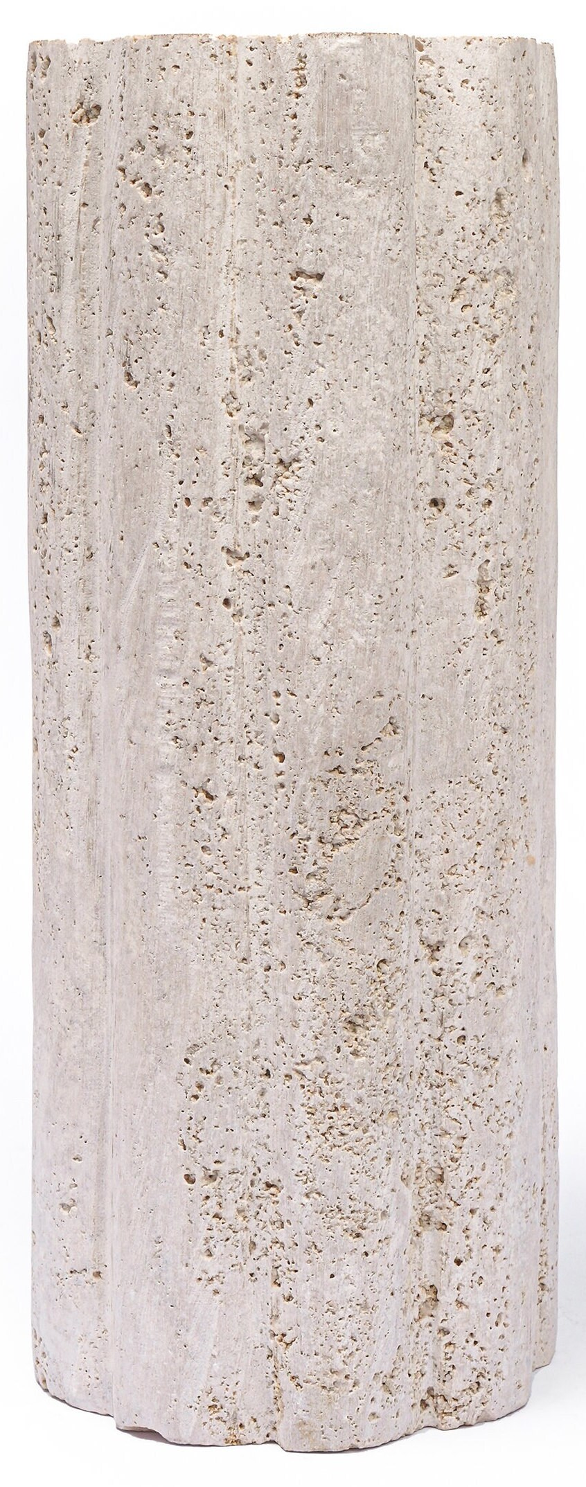 Travertine Fluted Vase Handmade , Height 12 and Diameter 4 - Etsy