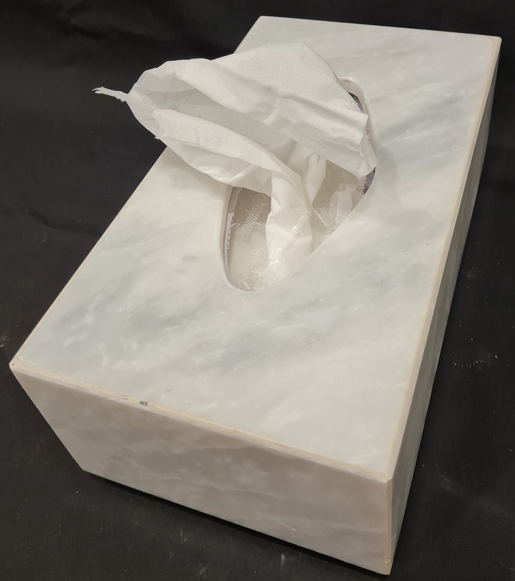White Marble Tissue Box-napkin Holder for Home/office, 10 X 5.5 X 3.5 ...