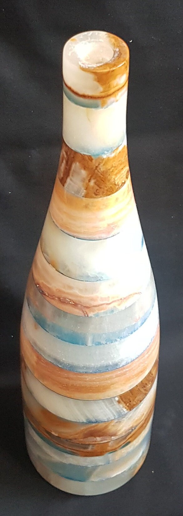 Natural Blue & White Marble Bottle Shaped Vase Height - Etsy