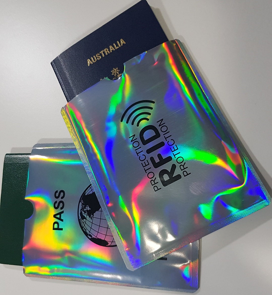 5 X RFID Blocking Sleeves NFC Anti Scan ID Passport Holder Case ...