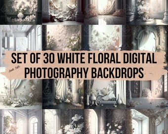 32 Digital Floral Room Backdrops: Photo Backgrounds, Maternity Overlays ...