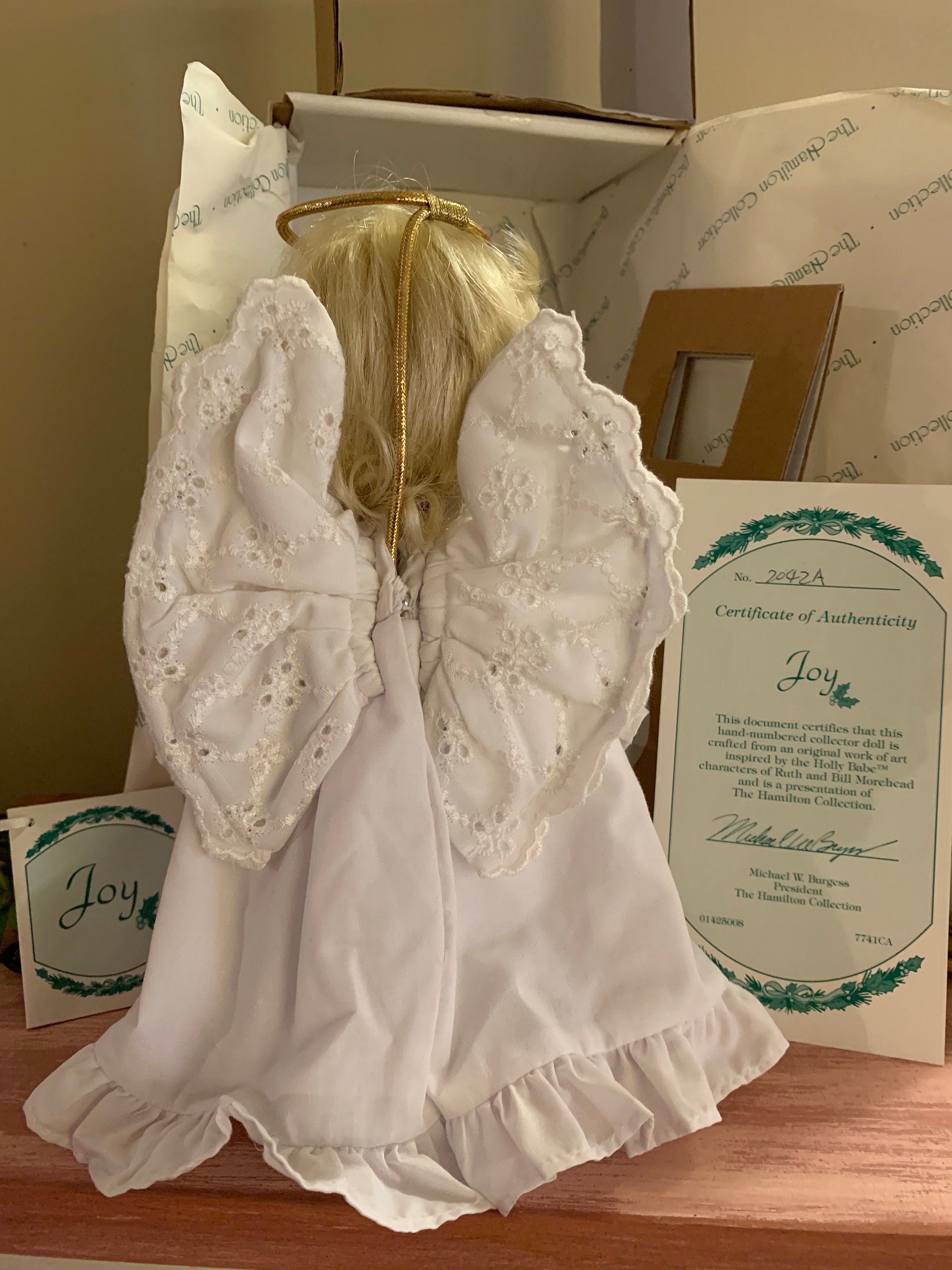 Hamilton Co. Vintage "joy" Porcelain Angel Christmas Doll 1996 Rare ...