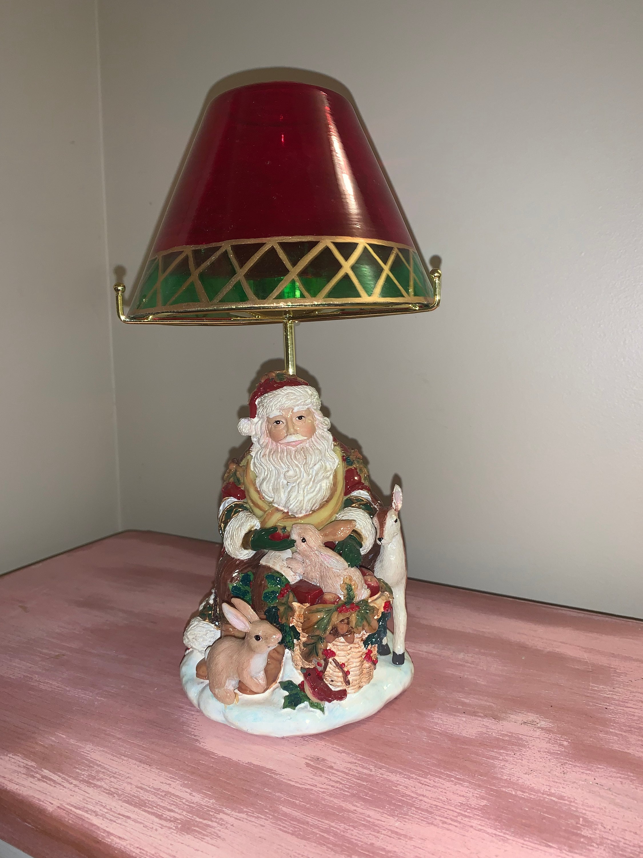 Fitz & Floyd Holiday Solstice Santa Votive Candle Holder Bunnies ...