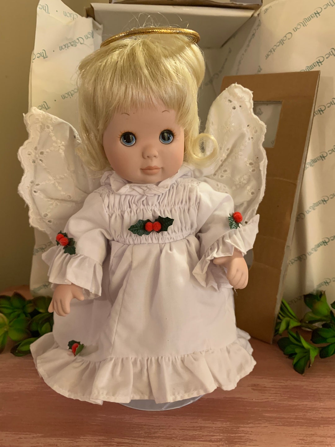 Hamilton Co. Vintage "joy" Porcelain Angel Christmas Doll 1996 Rare ...