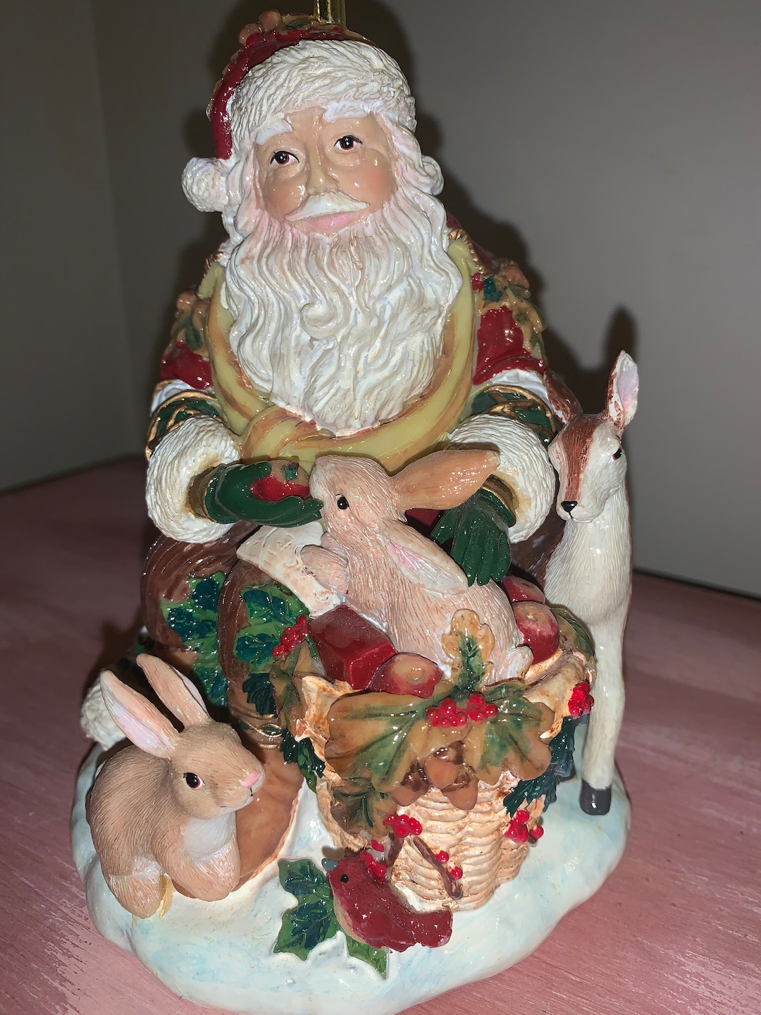 Fitz & Floyd Holiday Solstice Santa Votive Candle Holder Bunnies ...